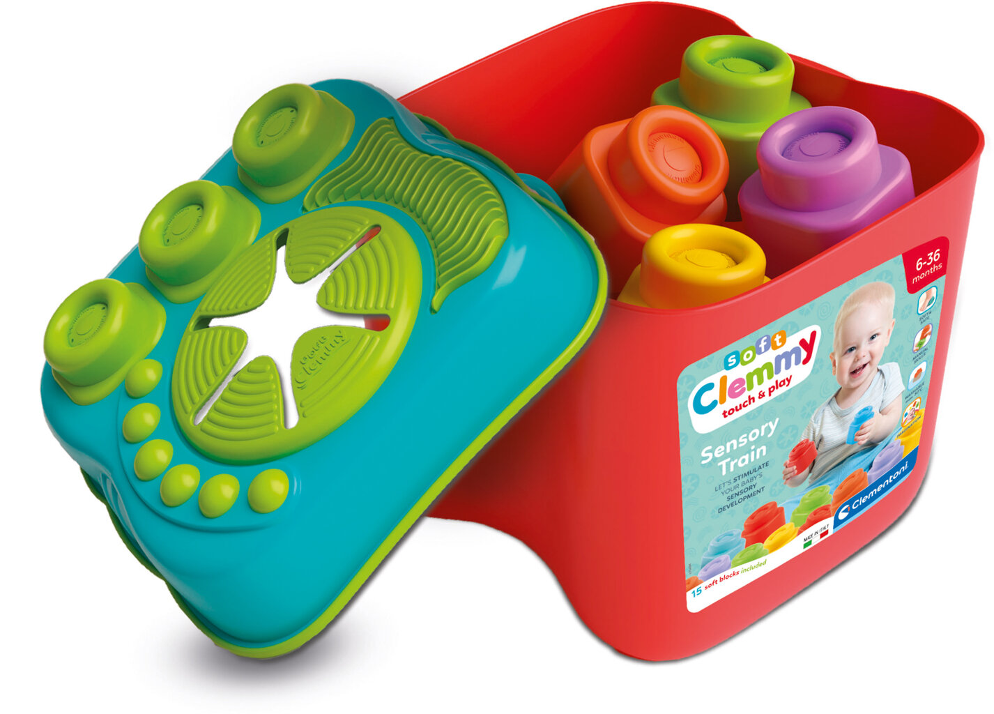 Clementoni Clemmy baby - senzorický kyblík s kostkami - Pompo.cz - Hračky online