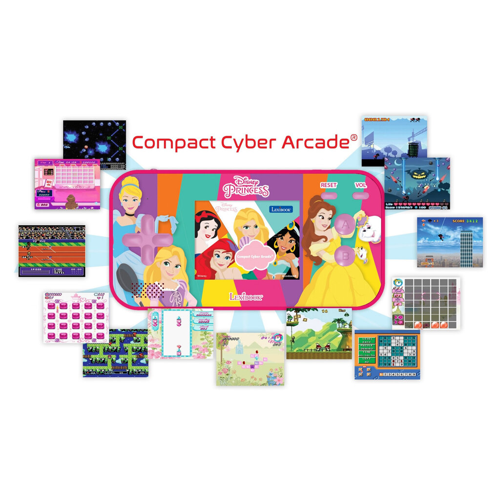 Lexibook Herní konzole Compact Cyber Arcade Disney Princesse s ...