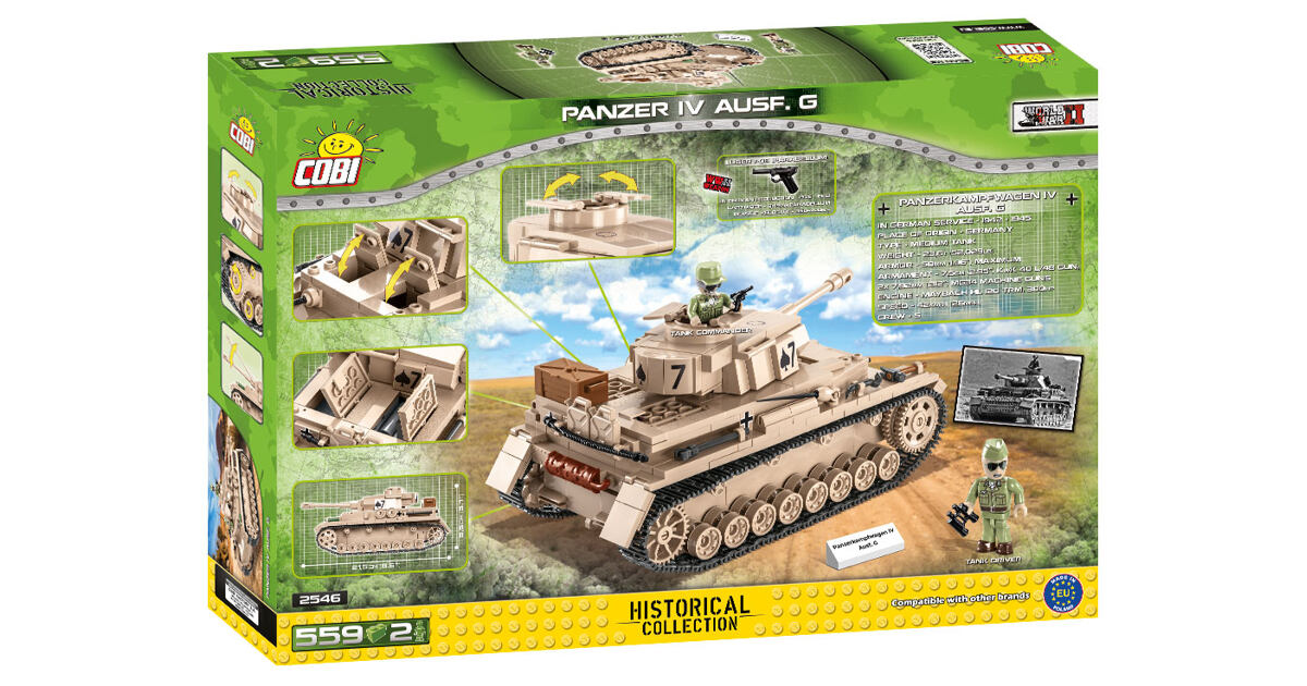 Cobi 2546 Panzer IV Ausf G Afrikakorps - Pompo.cz - Hračky online