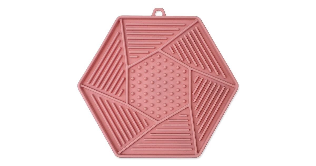 Podložka EP Lick&Snack lízací hexagon světle růžový 17x15cm - Pompo.cz ...
